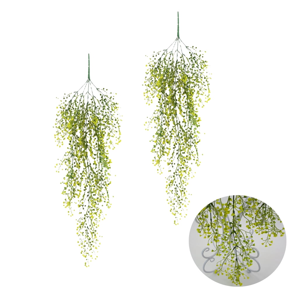 2PCS Artificial Hanging Plants Ivy Vine for Home Room Garden Wedding ...