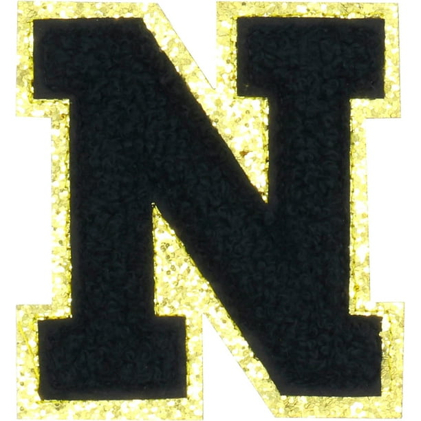 English Letter N Iron On Repair Patches Alphabet Sewing Appliques ...