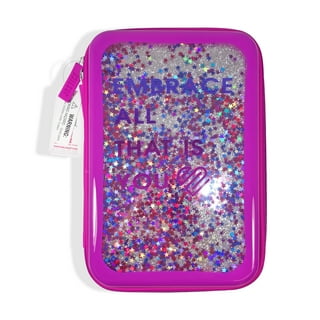 Justice J Sport Pencil Case with Silver Glitter and Confetti Accents ...