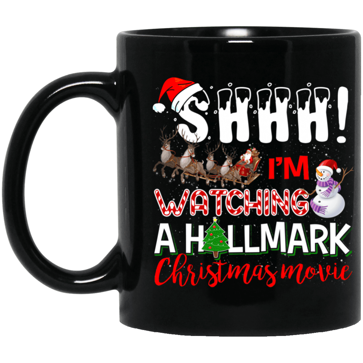 Shh Hallmark Movie Mug 11 oz. Black Mug - Walmart.com
