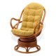 SK New Interiors Java Swivel Rocking Lounge Chair Natural Rattan Wicker ...