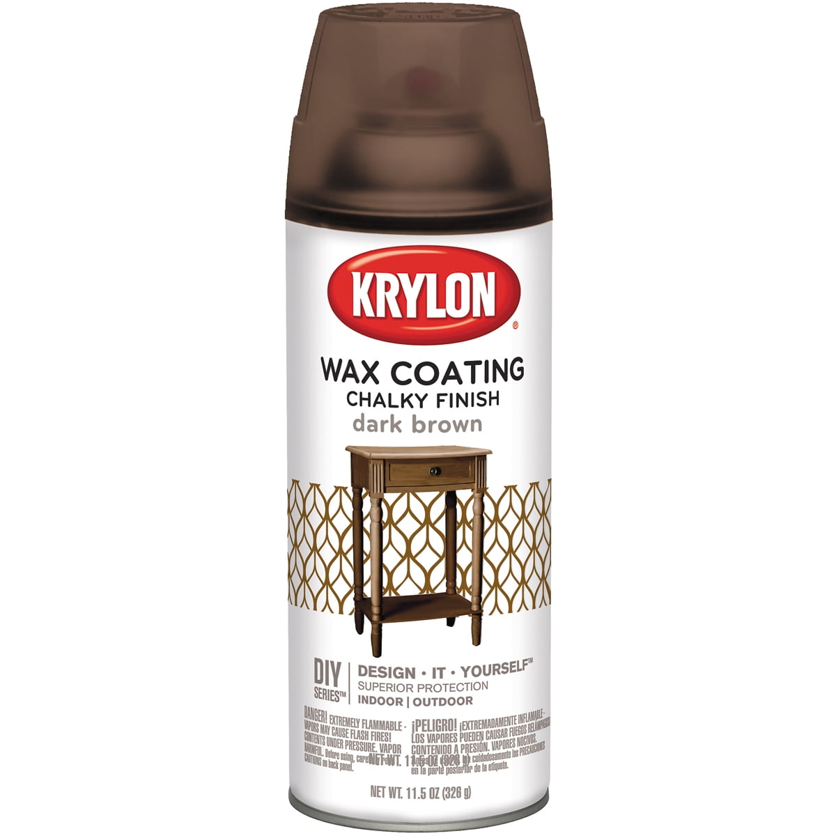 Chalky Finish Aerosol Spray Paint 12oz-Dark Brown Wax Coating - Walmart.com
