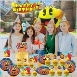 Pacman Party Supplies Decor Decorations Plates Movie Background Cake ...