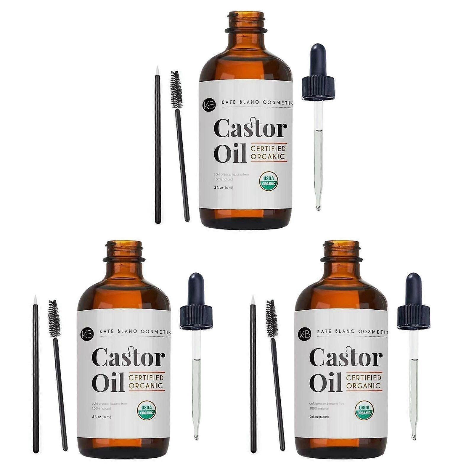 Organic Castor Oil, 100% Pure Castor Oil, Cold Pressed Unrefined Castor ...