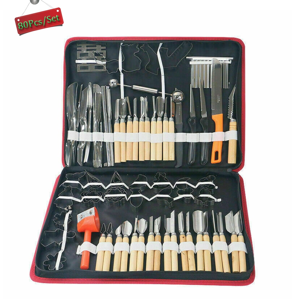 CJC 80Pcs/Set Carving Tools Kit, Portable Vegetable Fruit Food Peeling ...