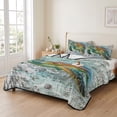 3 Pieces King Quilt Set,Ocean Sea Turtle Nautical Map Soft Bedding Sets ...