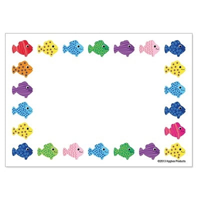 Hygloss Products Assorted Fish Self Adhesive Kids Name Tags â€“ 3.5 x 2 ...