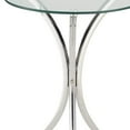Eloise Modern Metal Small Side Table with Curved Legs and Glass Top in Chrome - Walmart.com
