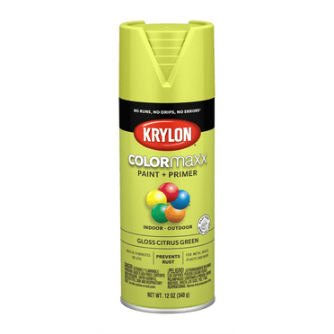 12 oz Krylon K05512007 Citrus Green COLORmaxx Paint & Primer Spray ...