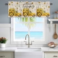 Kitchen Cafe Valance Curtain for Small Windows,Hello Summer Sunflower ...