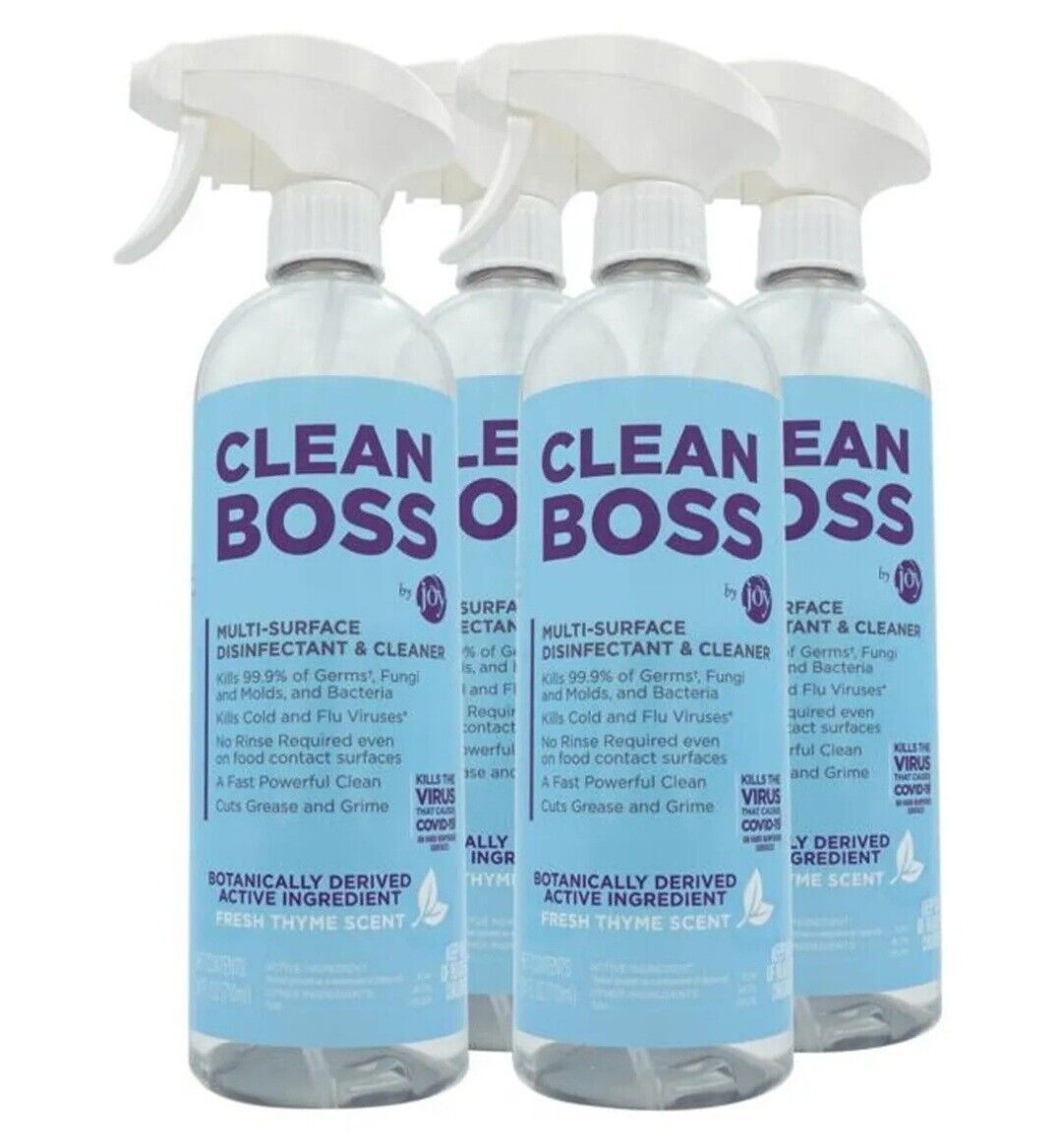 Clean Boss Spray Multi-Surface Disinfectant & Cleaner 24 oz. (Set of 4 ...