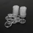 100pcs 28mm Clear Plastic Coin Capsules for Coin Collecting Storage ...