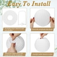 24 Packs White Paper Lanterns 6 Inch Chinese Japanese Hanging Paper ...
