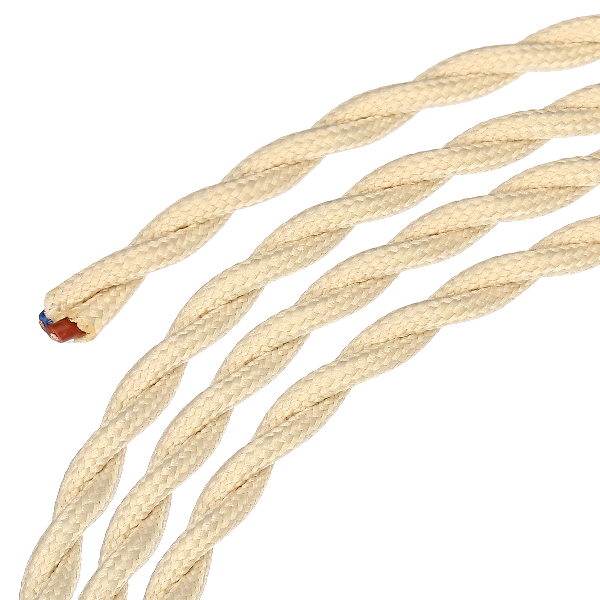 Uxcell Twisted Cloth Covered Wire 2 Core 18AWG 5m/16.4ft,Electrical ...