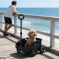 BingTong Foldable Small Pet Wagon Stroller,4 Wheels Portable Dog Cat ...