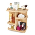 7Penn Bamboo Vanity Organizer - 11in Rotating Skincare Storage Tower ...
