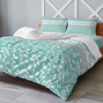 4 Piece Duvet Cover Set Full, Farm Flower Classical Stripes Soft ...