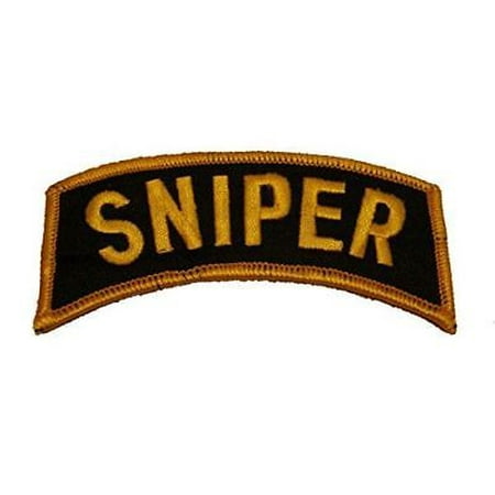 US ARMY UNOFFICIAL SNIPER TAB ROCKER PATCH VETERAN BLACK GOLD - Walmart.com