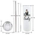 Boss Lady Tumbler Boss Cup with Lid and Straw - 20 Oz Stainless Steel ...