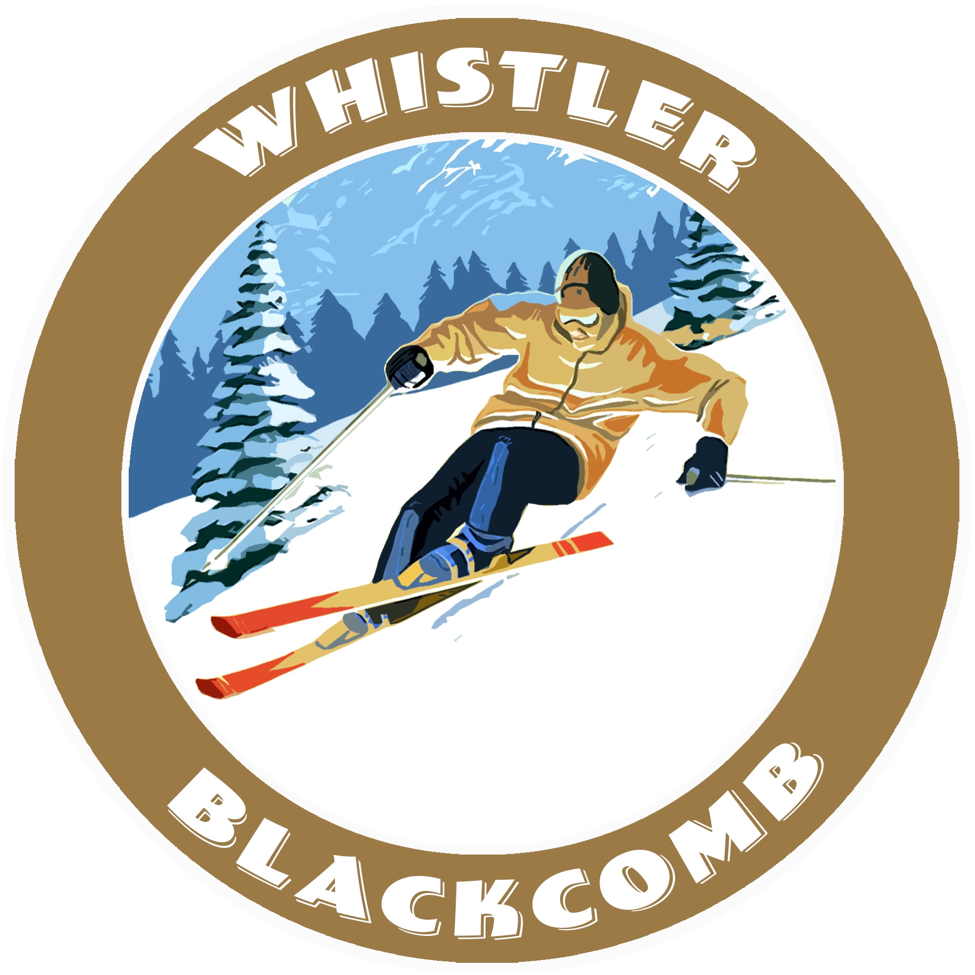 Whistler Blackcomb, British Columbia Skier Decorative Car Truck Decal ...