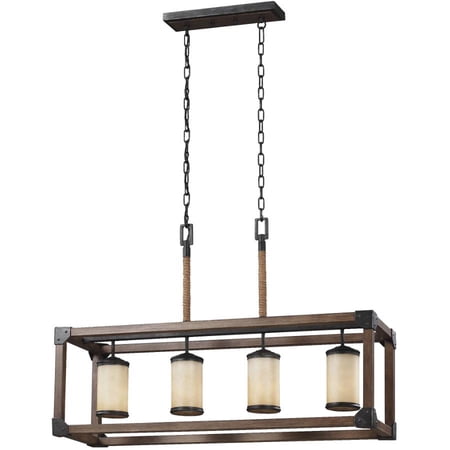 Dunning 4 Light Island Pendant Light Fixture - Stardust with Creme ...