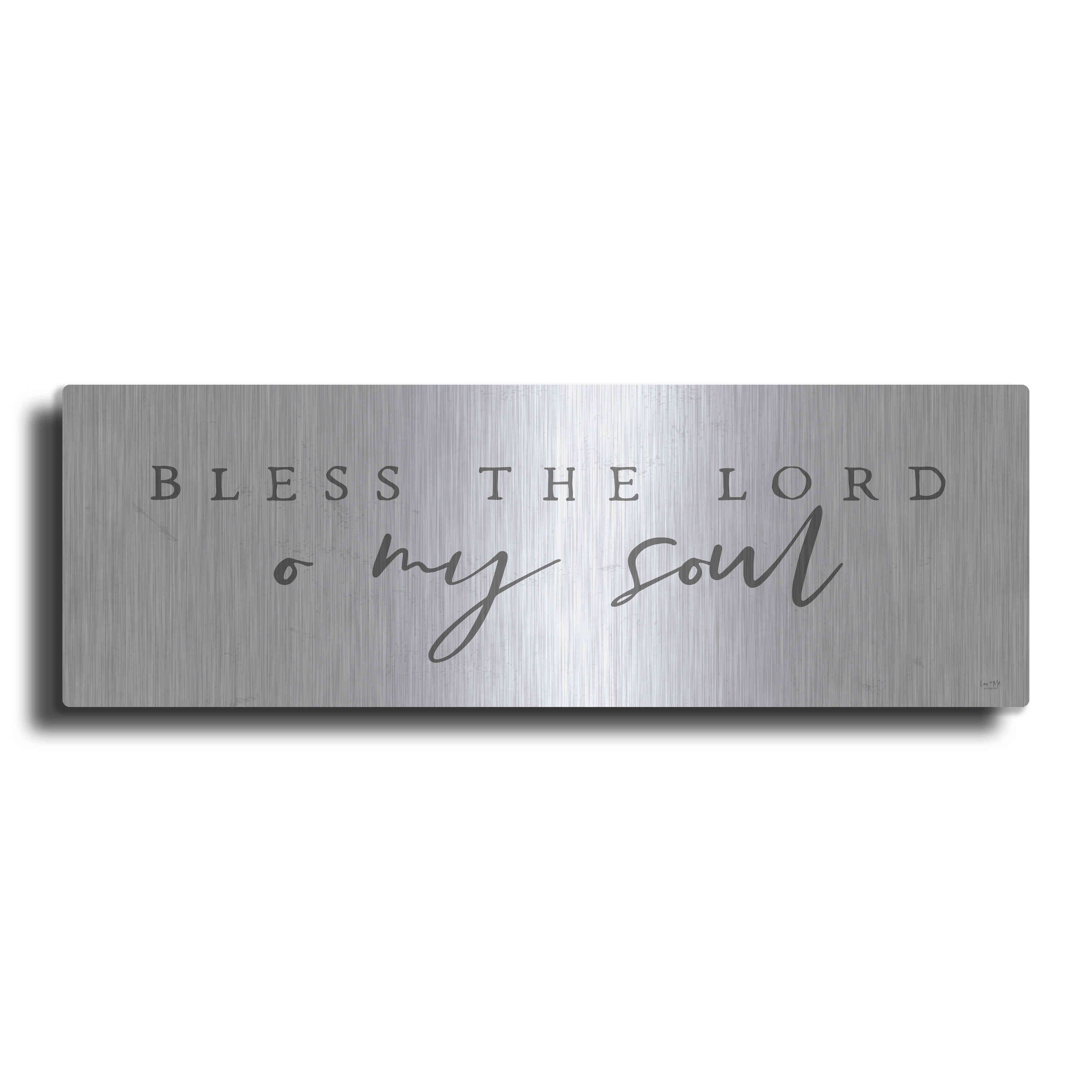 Luxe Metal Art 'Bless the Lord' by Lux + Me, Metal Wall Art, 36"x12 ...