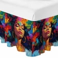 African American Bed Skirt California King Size 16 Inch Drop, Colorful ...