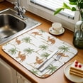 Abstract Brown Camels Palm-trees Dish Drying Mats for Kitchen Counter ...