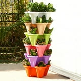 OAVQHLG3B Planters for Outdoor Plants Flowerpot Four-Petal Stackable ...