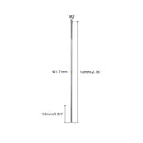 M2x70mm 304 Stainless Steel Push Rod Double End Threaded Rod for DIY ...
