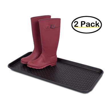 Natural & Recycled Rubber Boot Tray with Tan Coir Insert - Walmart.com