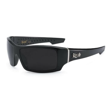 Locs Gangster Mad Dog Dark Black Shades Narrow Rectangle Sunglasses ...
