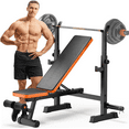 GIKPAL 770lbs Adjustable Weight Bench, 5-in-1 Bench Press, Squat Rack ...