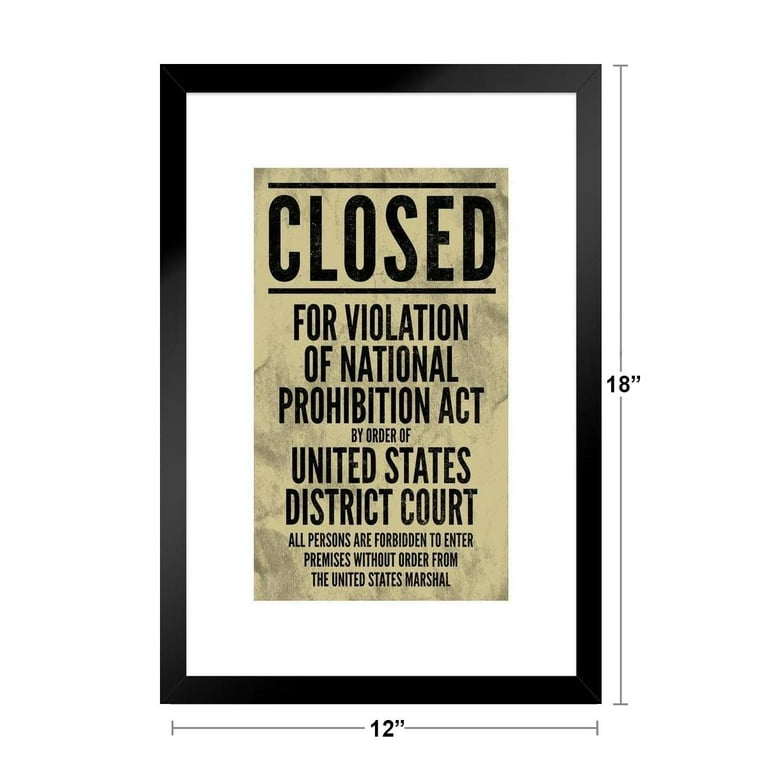 Prohibition 1920 Signs