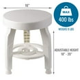HealthSmart Swivel Shower Stool Seat with Storage Shelf, Rotating ...