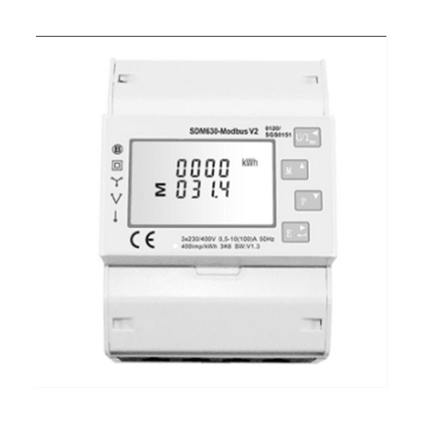 100A SDM630 Modbus RS485 Din Rail KWH Three Phase Energy Meter Solar PV Energy Meter RTU Digital ...