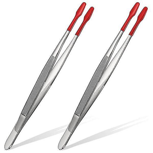 2 Pieces Of Rubber Tip Tweezers Pvc Silicone Precision Tweezers ...