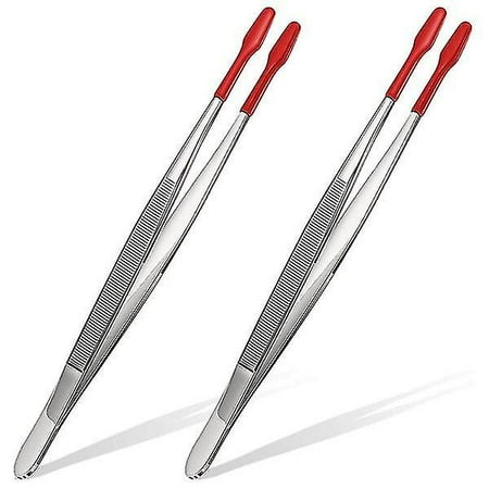2 Pieces Of Rubber Tip Tweezers Pvc Silicone Precision Tweezers ...