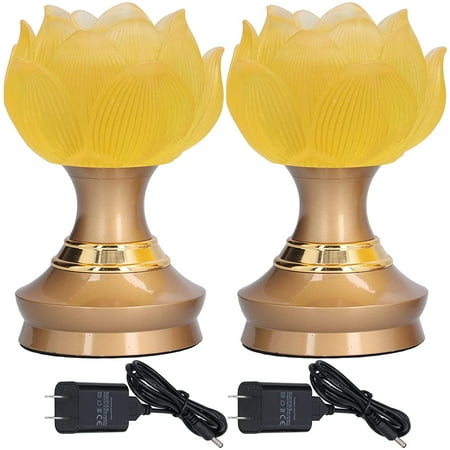 Yellow Buddha Lamp, 2 Set LED Buddhist Light Buddha Light Classical ...