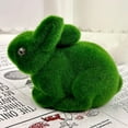 DAMAI Easter Green Flocking Foam Rabbits, Simulation Moss Ball ...
