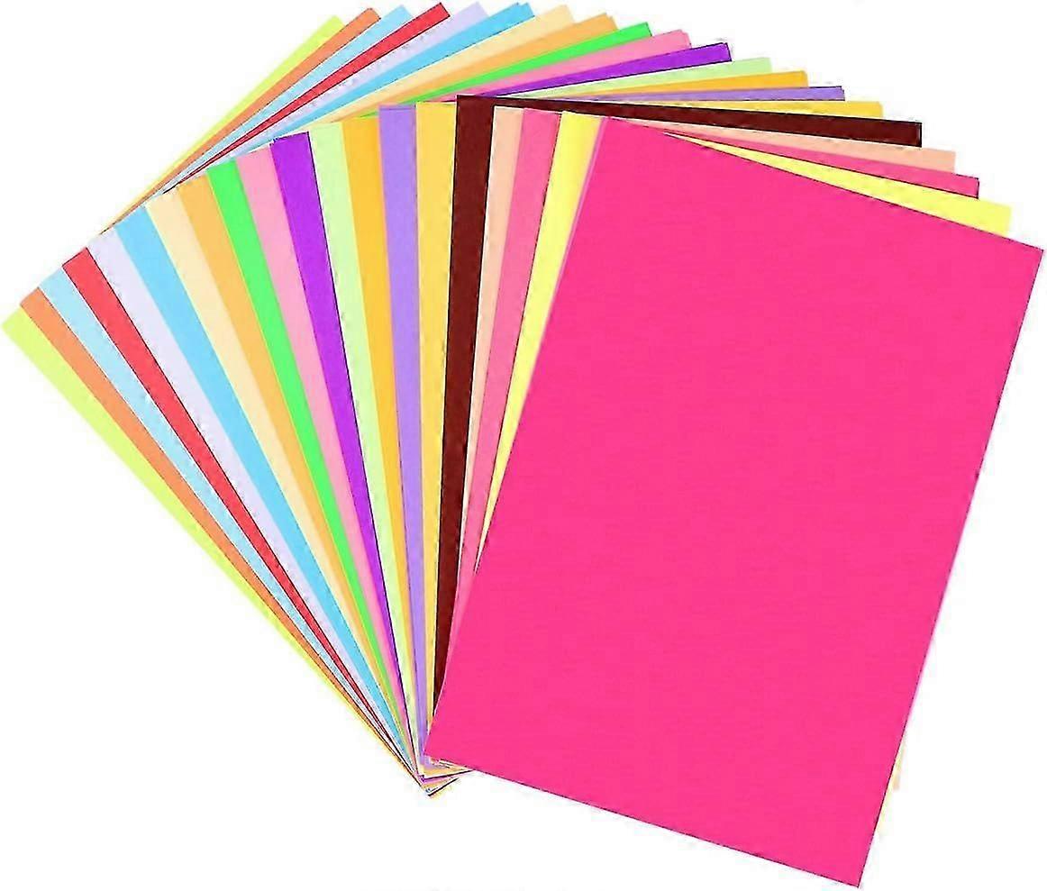 Pastels Copy Paper 100 PCS Assorted Rainbow Colored Printer Paper ...