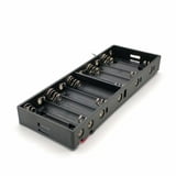 10-AA Battery Slot Spring Clip Holder Case Plastic Storage Box Flat ...