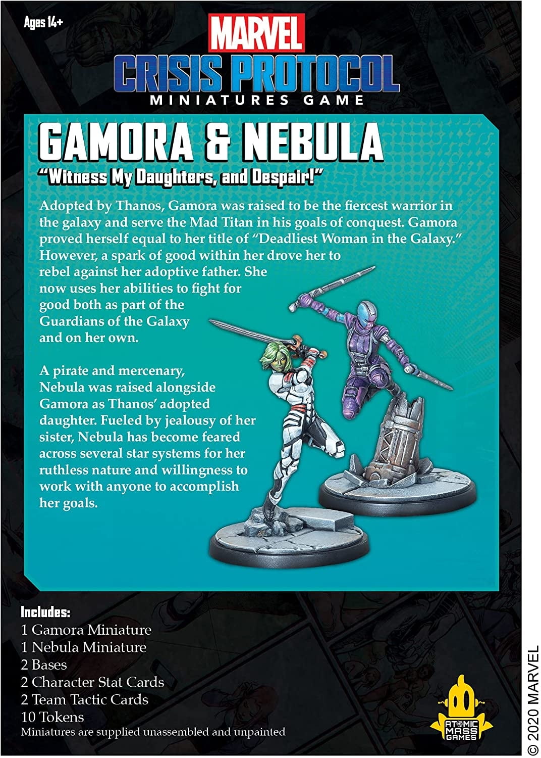 Marvel Crisis Protocol Gamora y Nebula CHARACTER PACK | | de juego de ...