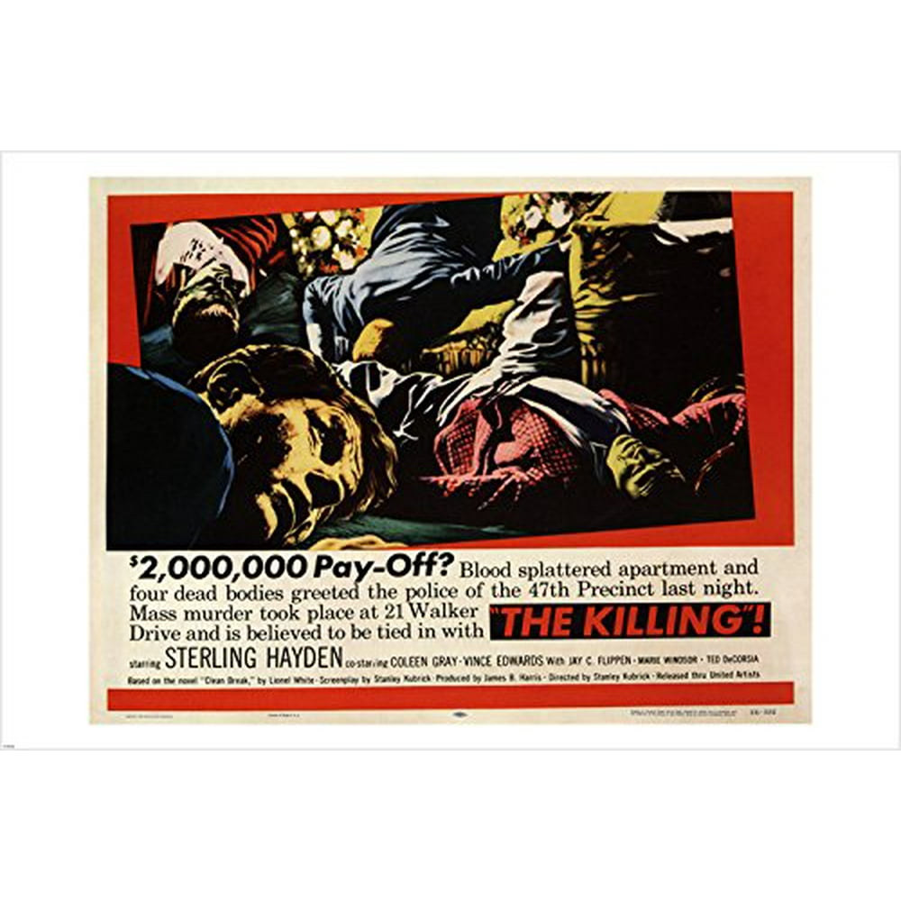 The Killing By Stanley Kubrick 1956 Movie Poster 24X36 Murder Mystery ...