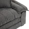 84" Chenille Sofa Small Sofa Loveseat Deep Seat Sofa Couch with 2 Throw ...