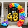 Gold 48 or 84 Number Mylar Balloon 40 inch - Self-Seal Foil Balloons ...