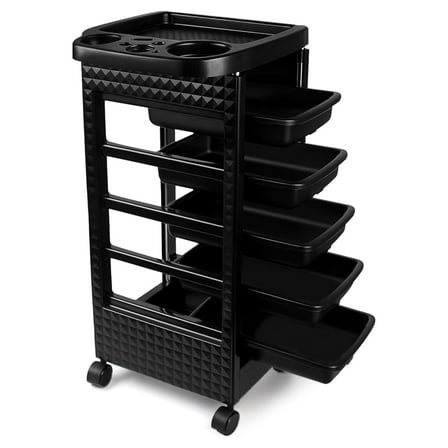 OmySalon Salon Trolley Cart with Wheels, 5 Drawers, Hair Cart Rolling ...