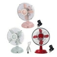 Small Table Fan 5.7inch Oscillating Table Fan 2-Speed USB/AA Battery Power Desk Fan Gift ...
