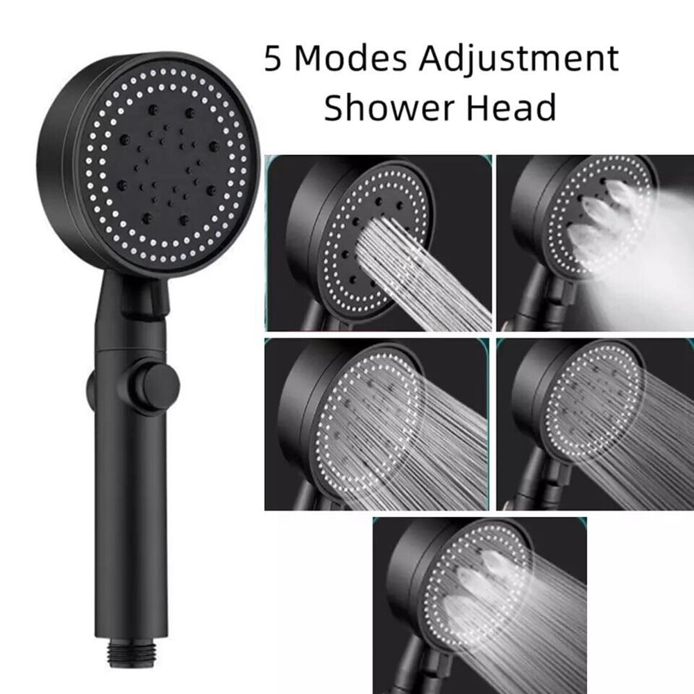 Shower Head 5 Mode Large Universal Chrome Bath High Pressure Water ...