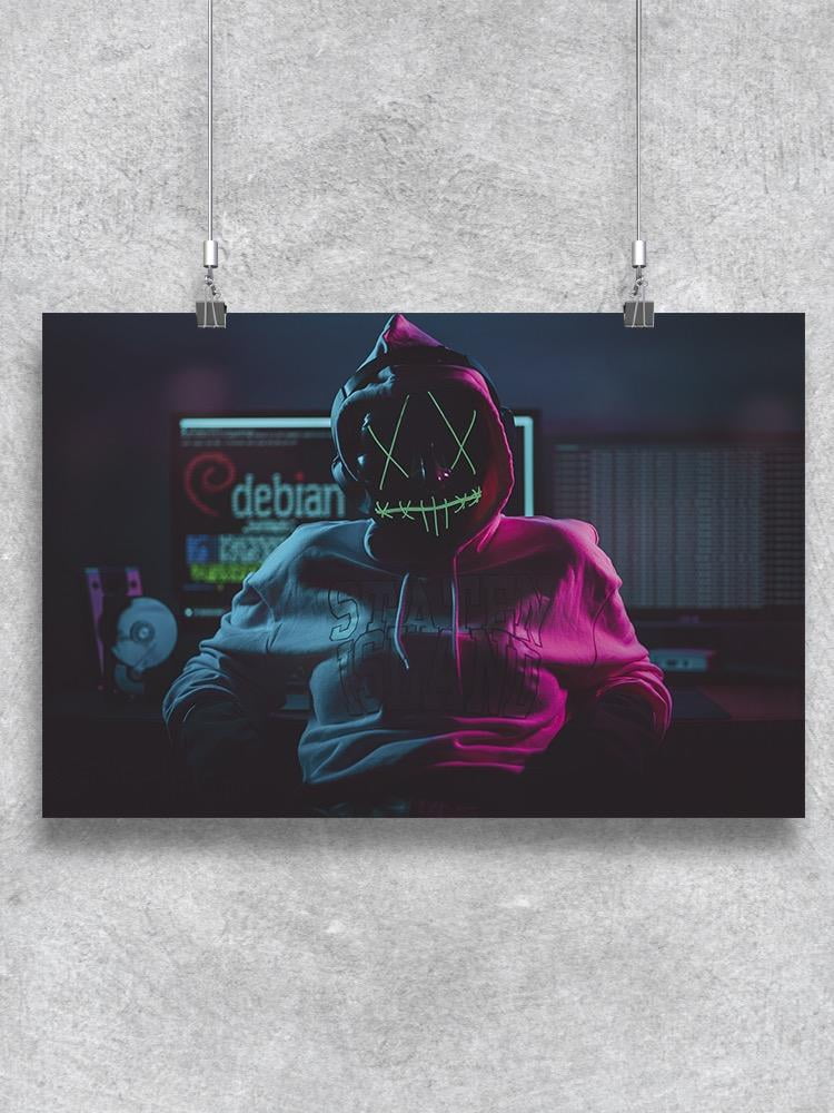 Misterious Hacker Poster - Image by Shutterstock, - Walmart.com